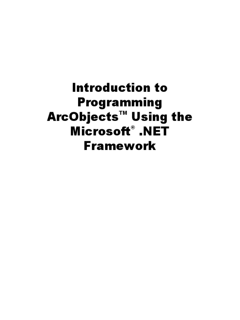 Introduction To Programming Arcobjects U Pdf Arc Gis Esri