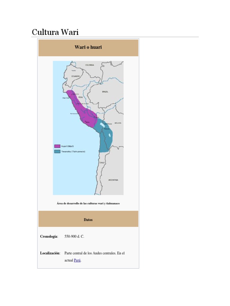 Cultura Wari | Arqueología | Cultura (general)