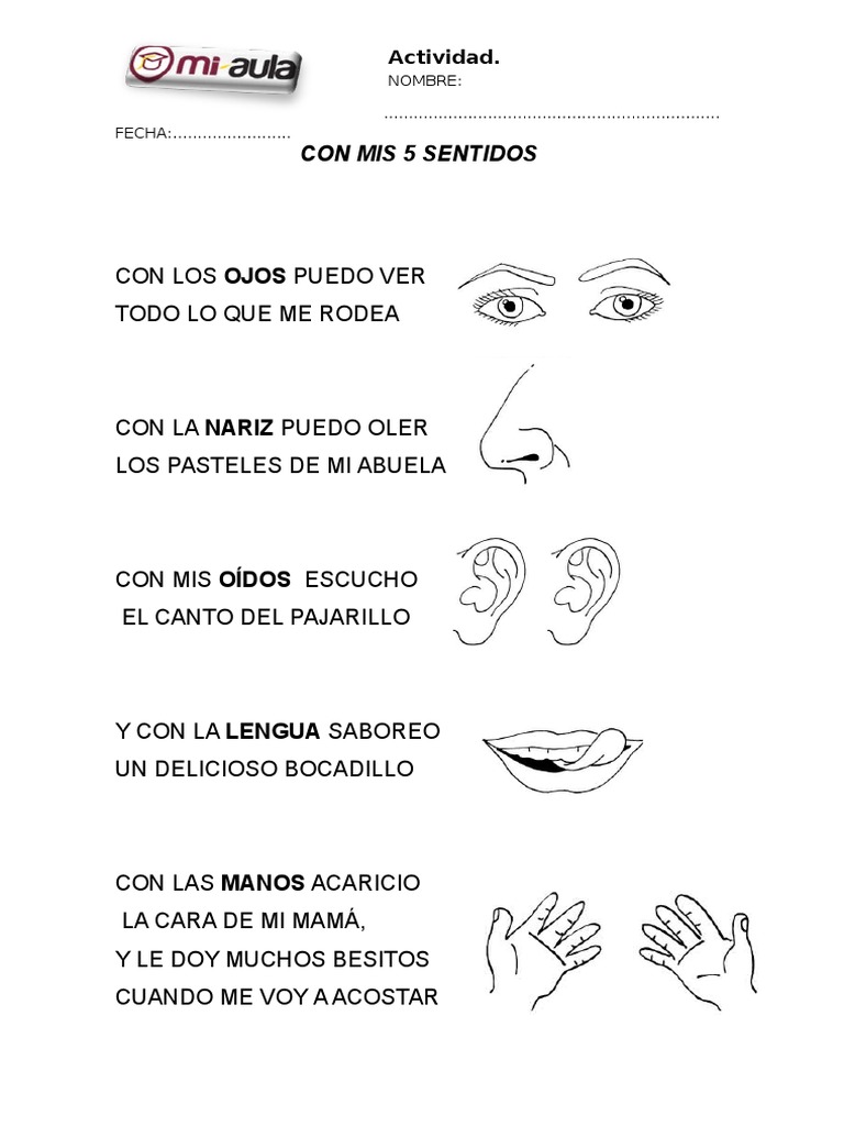 Actividad 2 Poema Los 5 Sentidos 76966 20160521 20160314 183331 | PDF