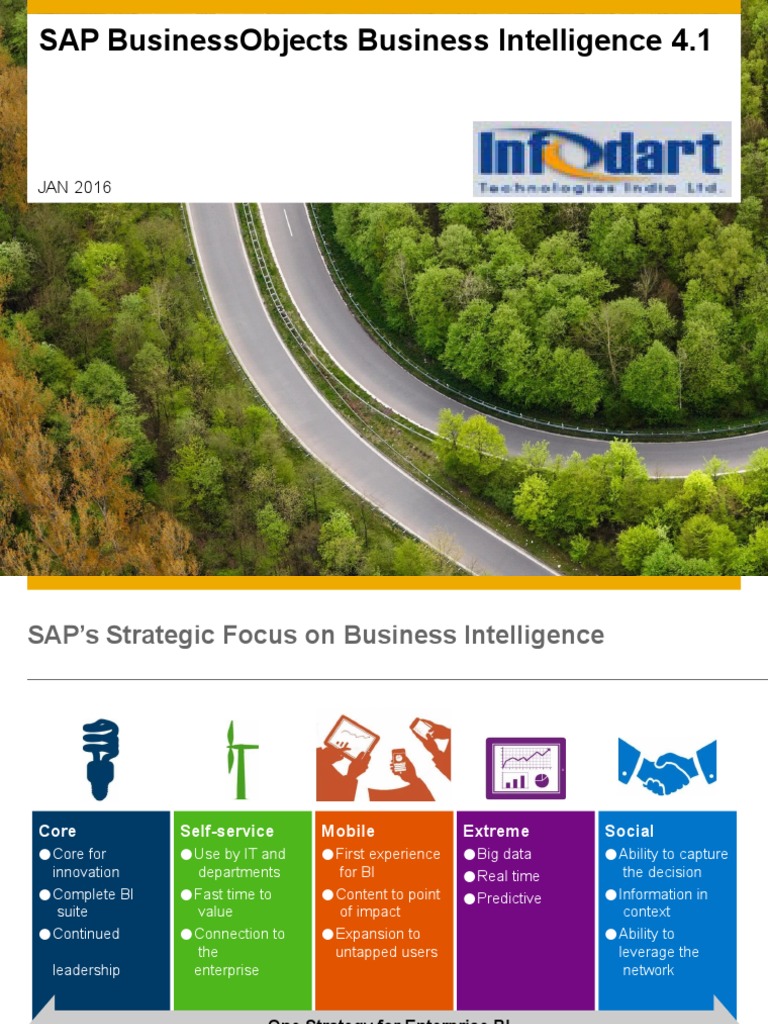SAP BusinessObjects BI 4.1 Overview | PDF | Business Intelligence | Sap Se