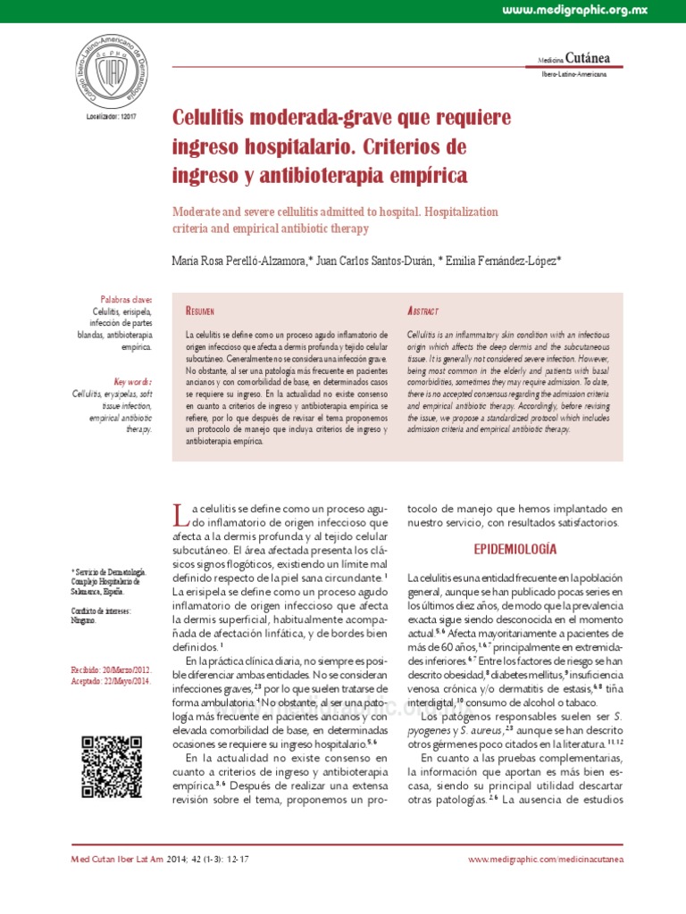 Protocolo de manejo para celulitis | PDF | Salud pública | Microbiología