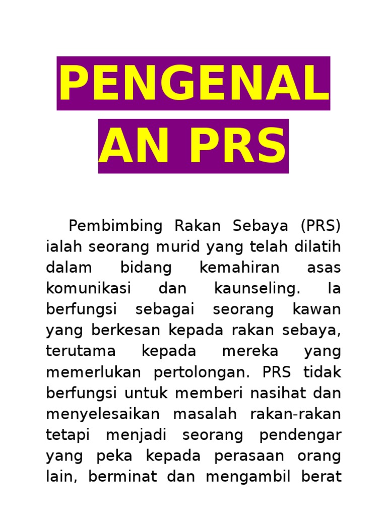 Pengenalan Prs | PDF
