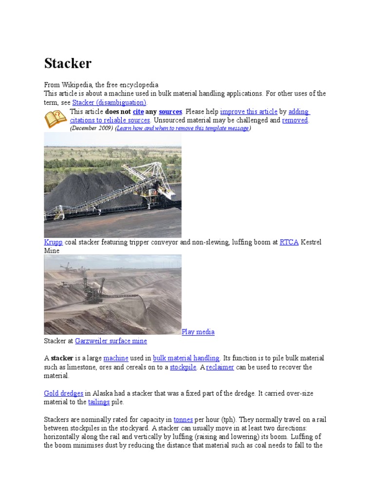 Overview of Stackers: Their Functions, Components, and Operations in ...