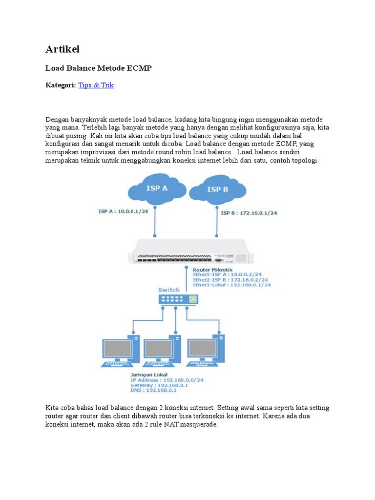Load Balance Mikrotik | PDF