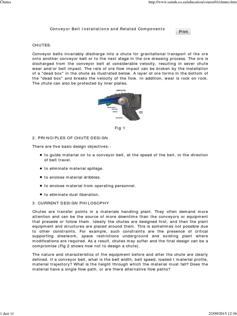 Chutes Design PDF | PDF | Belt (Mechanical) | Structural Steel
