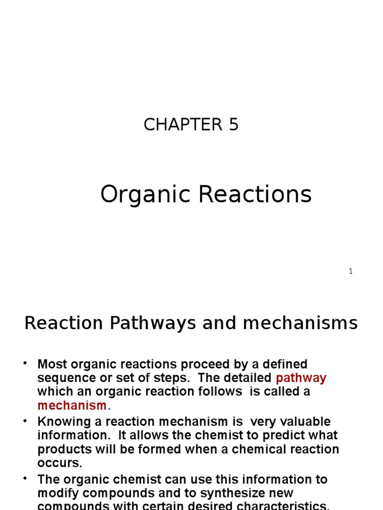 Organic Pathways Organic Reactions | PDF | Chemical Reactions