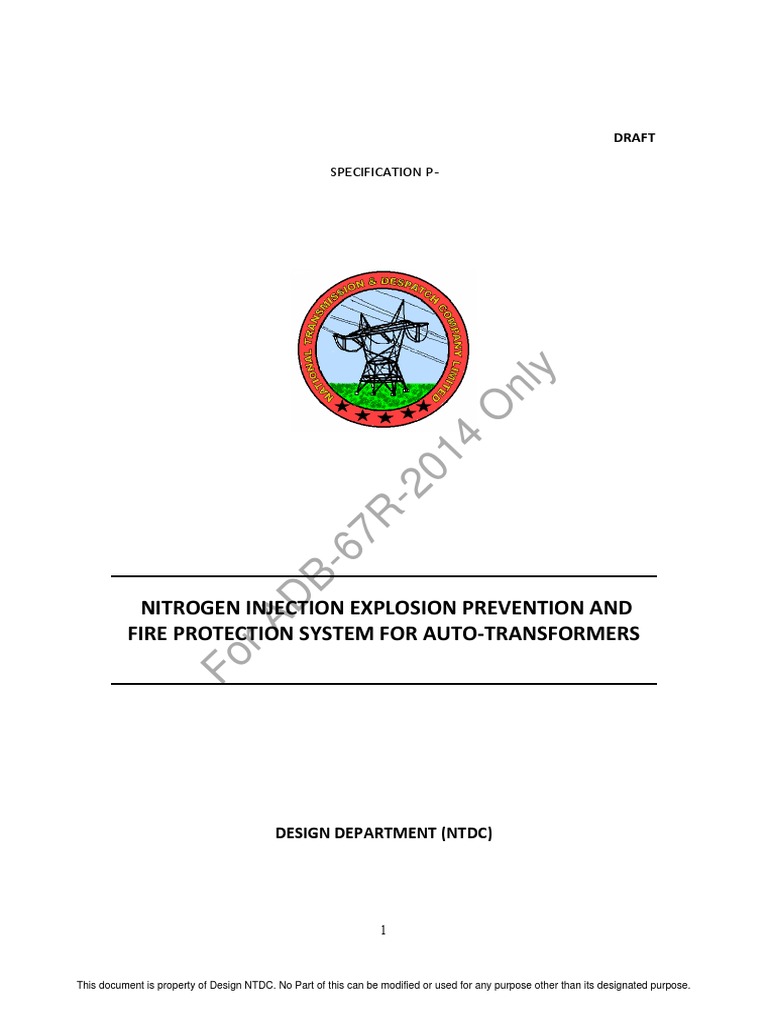 Fire Prevention Nitrogen Injection System | PDF | Transformer | Valve