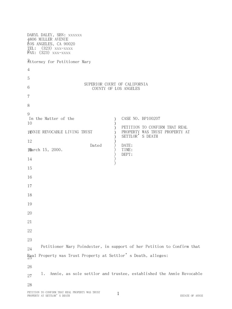 HEGGSTAD PETITION a.docx | Concurrent Estate | Trust Law