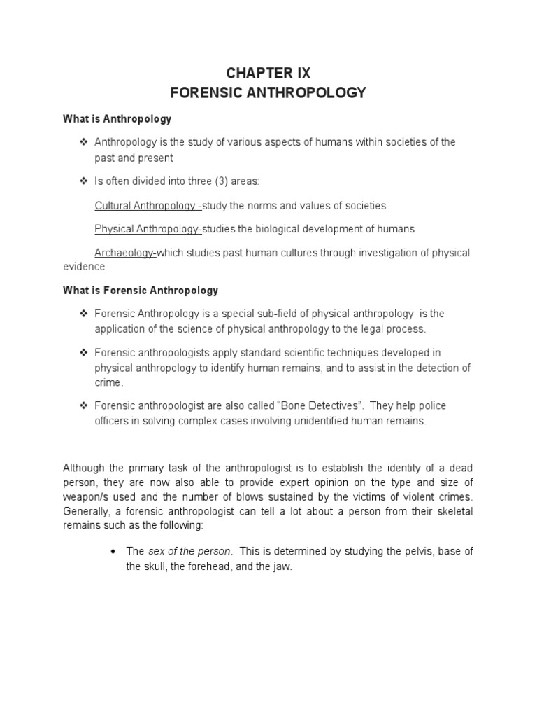 Report Forensics | PDF | Forensics | Anthropology