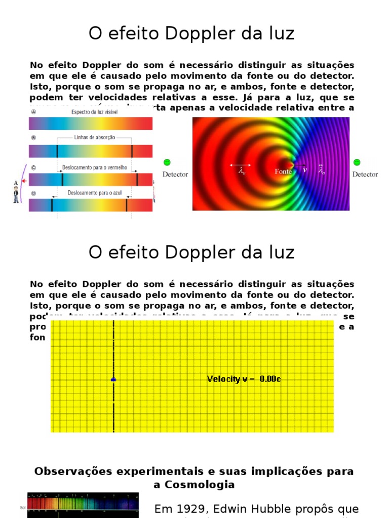 Relatividade - O Efeito Doppler Da Luz | PDF | Efeito Doppler | Luz