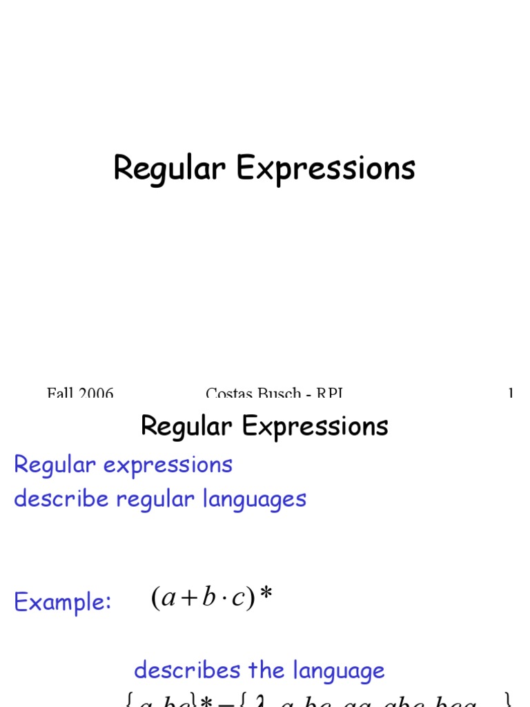 Regular Expressions | PDF | Regular Expression | Metalogic