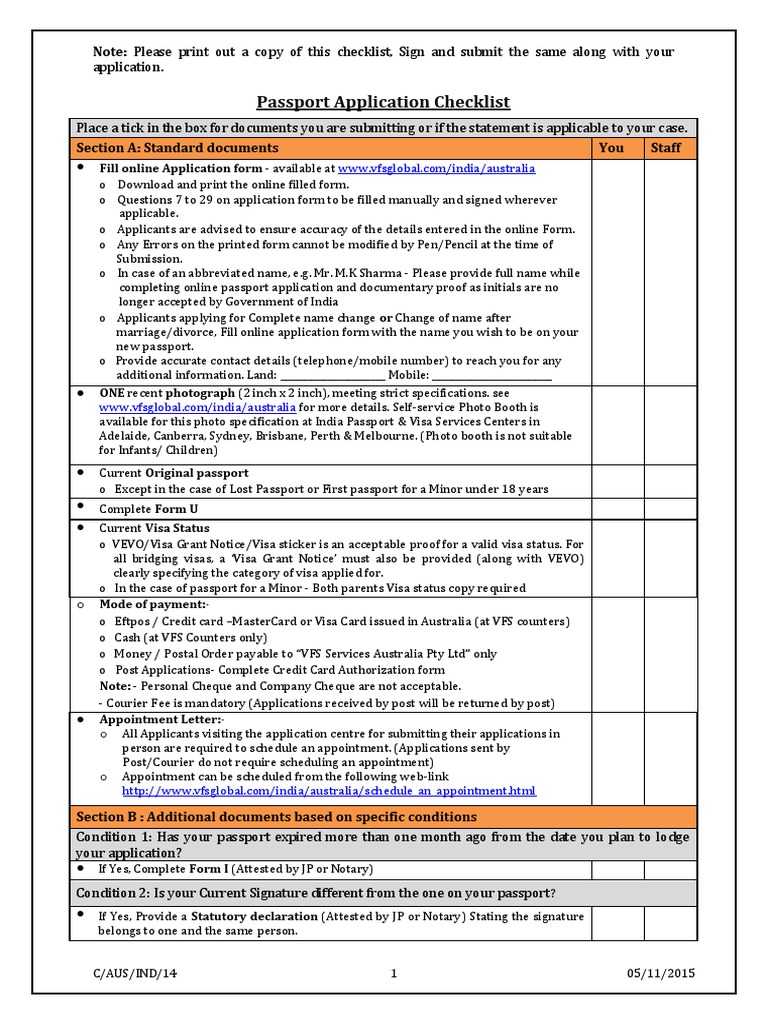 Passport Checklist | Notary Public | Passport