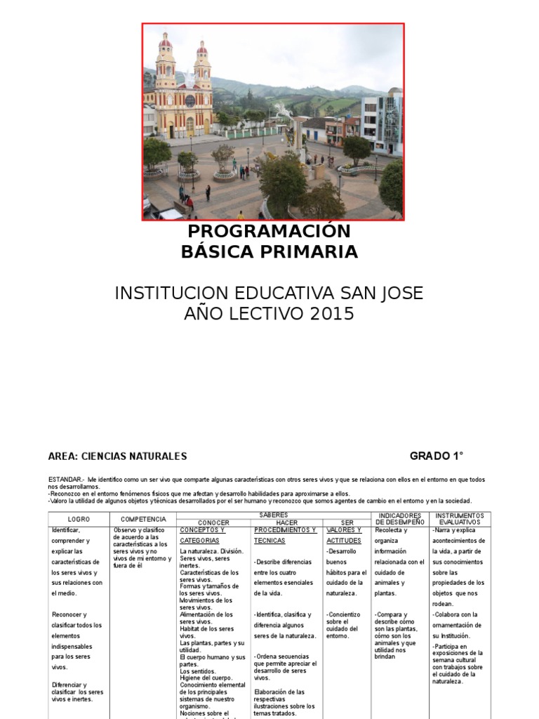 Programacion Ciencias Naturales 2015 | PDF | Organismos | Biología Celular)