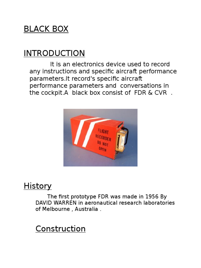 Black Box | PDF | Flight Recorder | Aviation