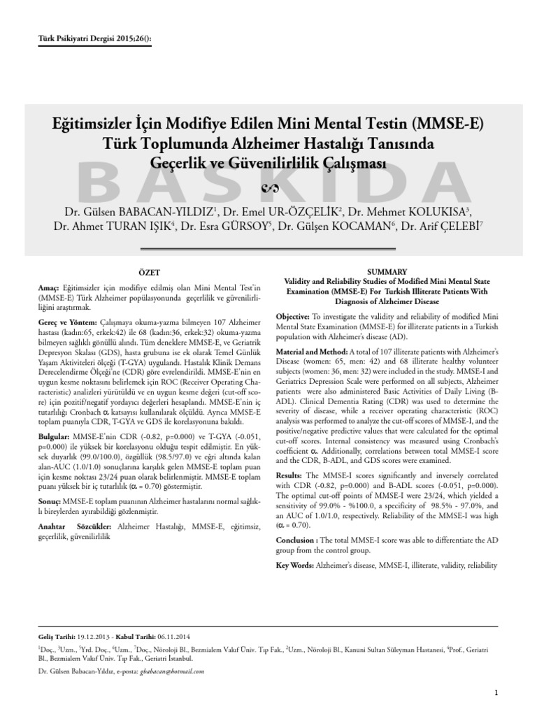 Minimental Test | PDF