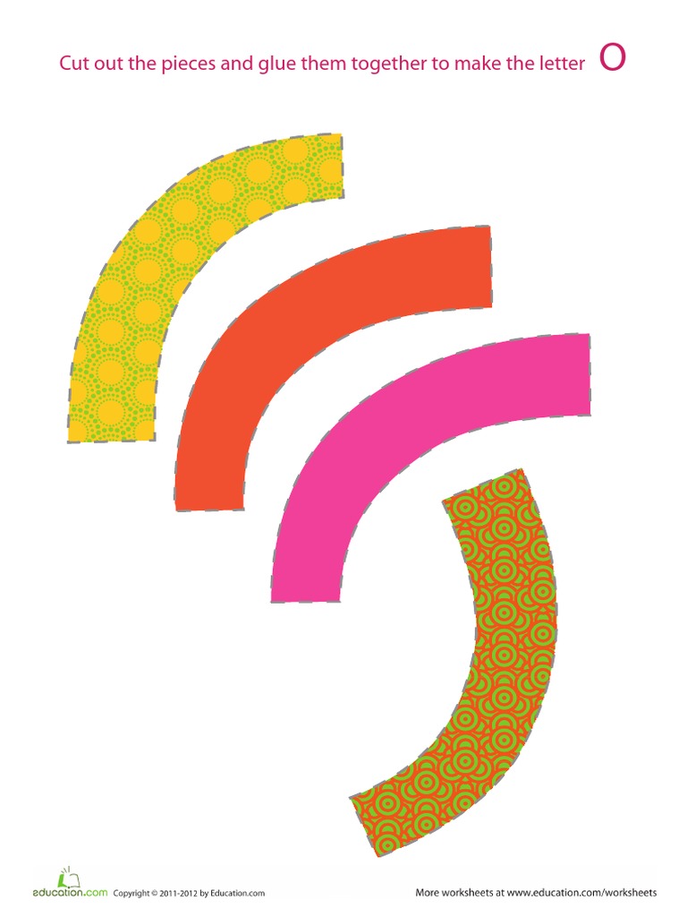 Cut Out The Pieces and Glue Them Together To Make The Letter | PDF