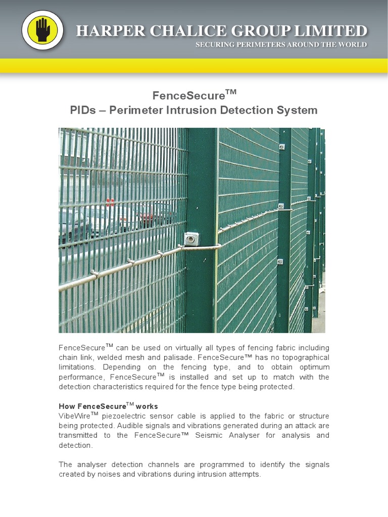 Fencesecure Pids - Perimeter Intrusion Detection System | PDF
