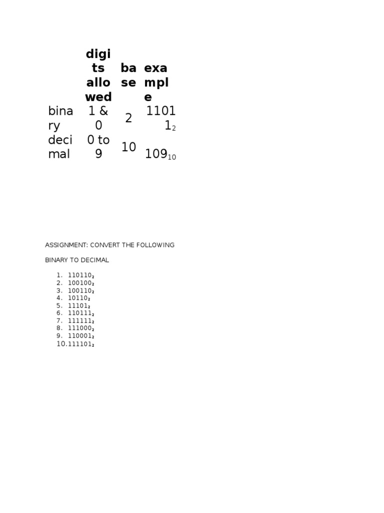 Assignment Binary | PDF