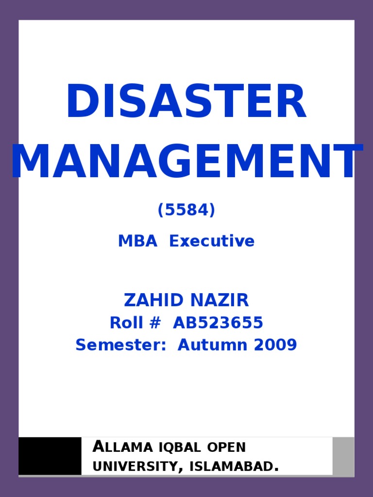 Semester III Assgn I Disaster Management | PDF | Flood | Earthquakes