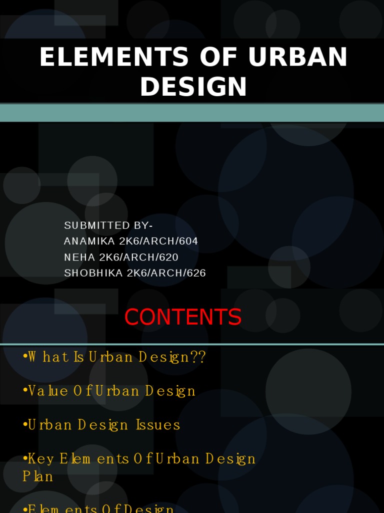 Key Elements of Urban Design Explained | PDF | Urban Design | City