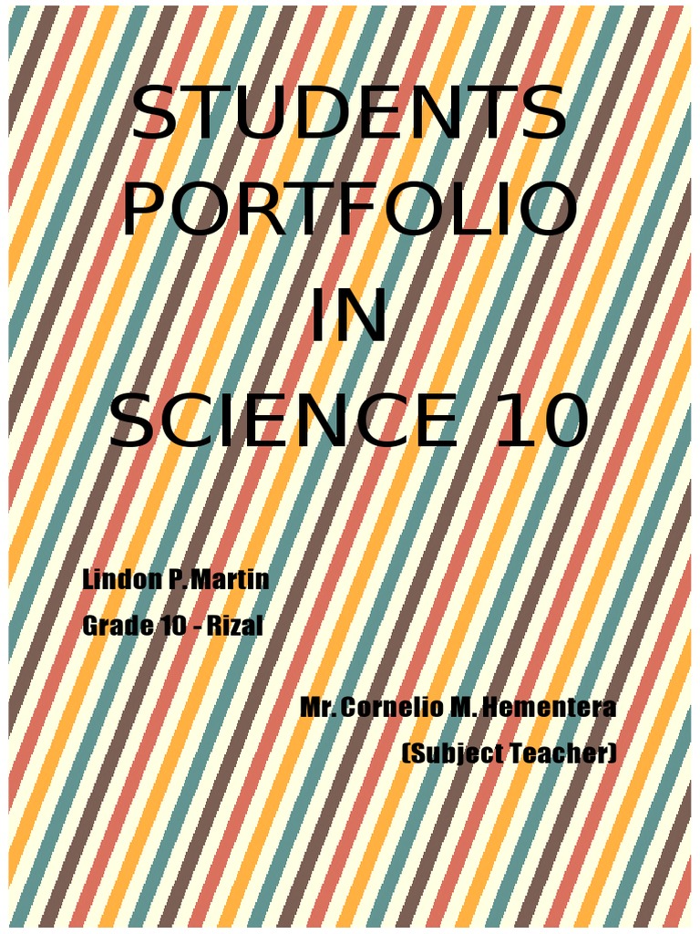 Science Portfolio for Grade 10 | PDF | Social Science | Science ...