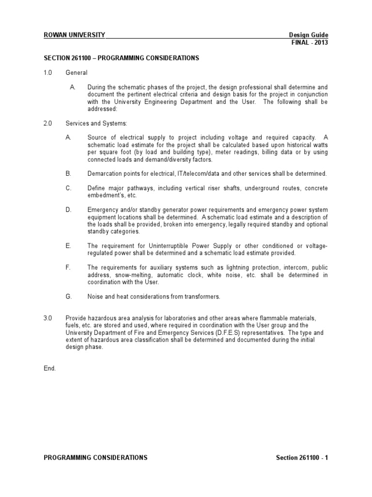 Programming Considerations - Electrical Design Guide | PDF | Technology ...