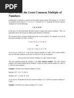 Least Common Multiple Lesson Plan | PDF | Learning | Behavior Modification