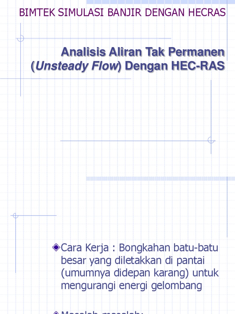 05 Analisis Unsteady Flow Dengan HEC-RAS | PDF