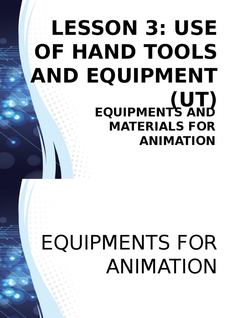 Equipment For Animation | PDF | Human Factors And Ergonomics | Animation