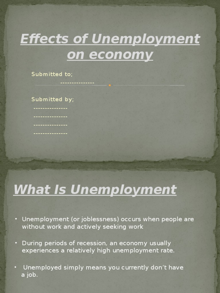 Effects of Unemployment On Economy | PDF | Unemployment | Social Science