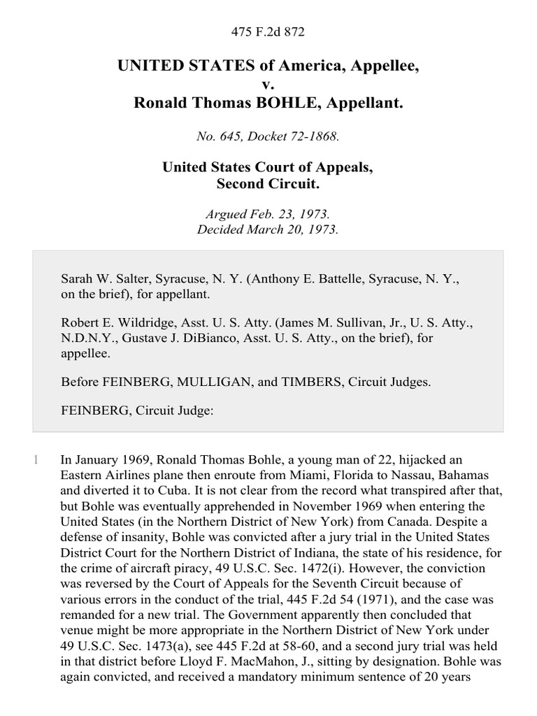 United States v. Ronald Thomas Bohle, 475 F.2d 872, 2d Cir. (1973 ...