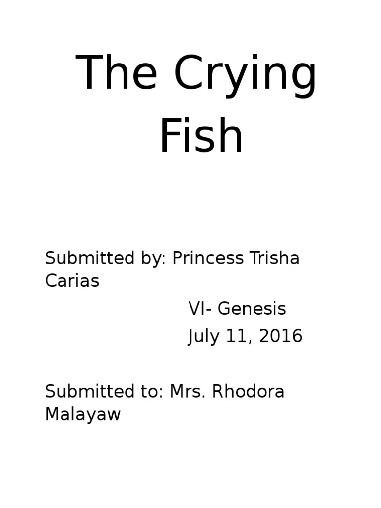 The Crying Fish: A Princess's Tale | PDF | Mystery, Thriller & Crime ...