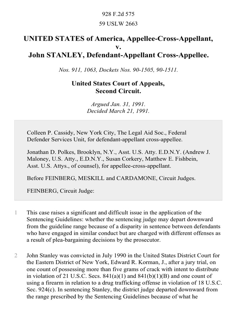 United States of America, Appellee-Cross-Appellant v. John Stanley ...
