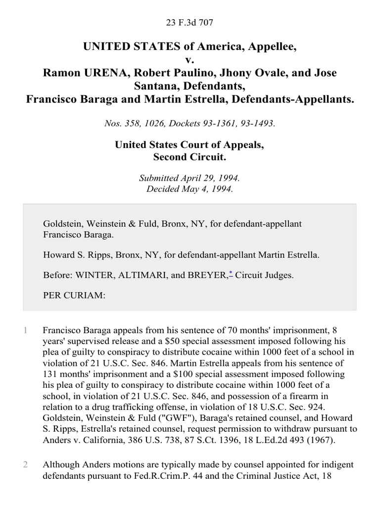 Appeals in Cocaine Conspiracy Cases | PDF | Brief (Law) | Supreme Court ...