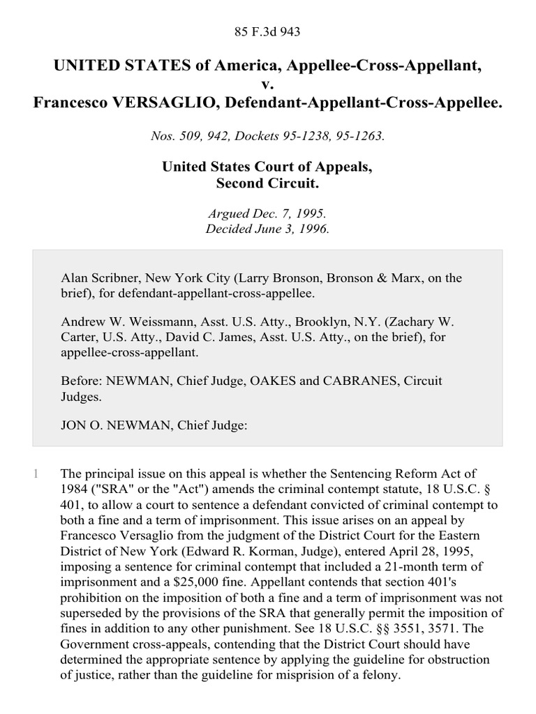 United States of America, Appellee-Cross-Appellant v. Francesco ...