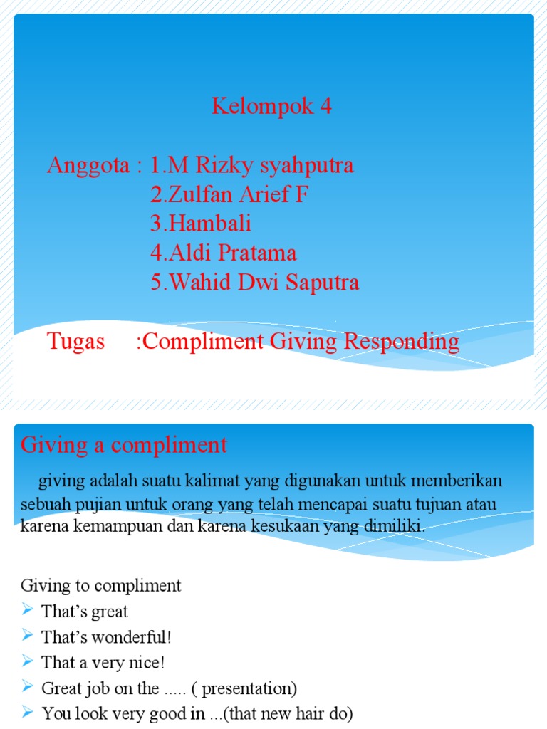 Kelompok 4 Anggota: 1.M Rizky Syahputra 2.zulfan Arief F 3.hambali 4.aldi Pratama 5.wahid Dwi ...