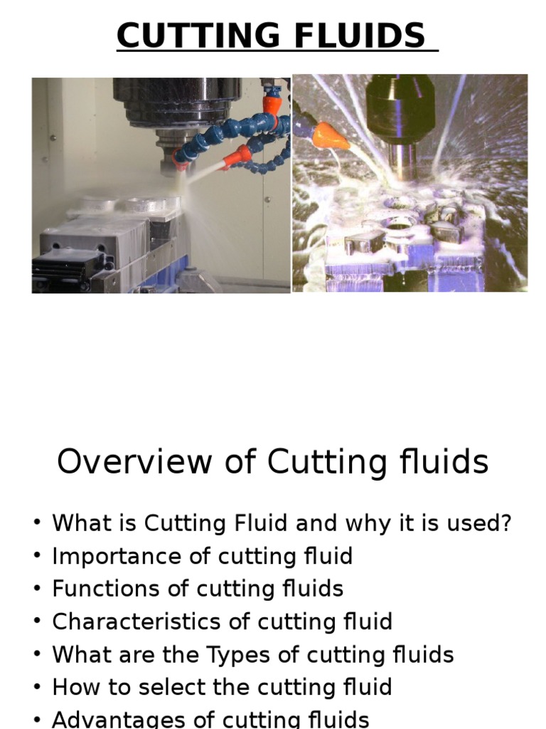Cutting Fluids | PDF | Lubricant | Oil