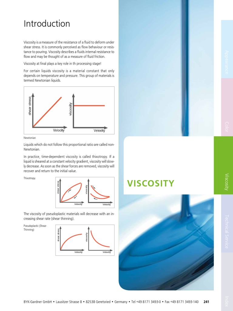 Intro To Viscosity PDF | Download Free PDF | Viscosity | Shear Stress