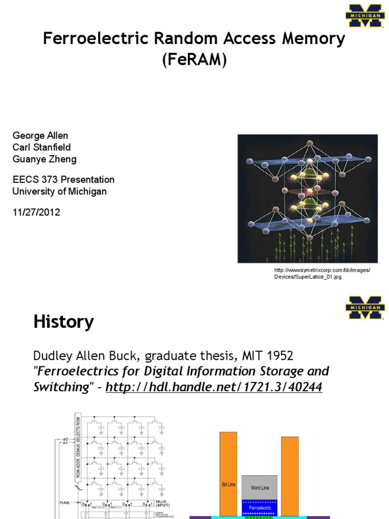 Ferroelectric Random Access Memory (Feram) | PDF