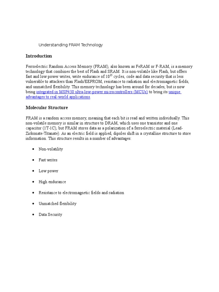 Integrated in Msp430 Ultra-Low-Power Microcontrollers (Mcus) Unique Advantages To Real-World ...