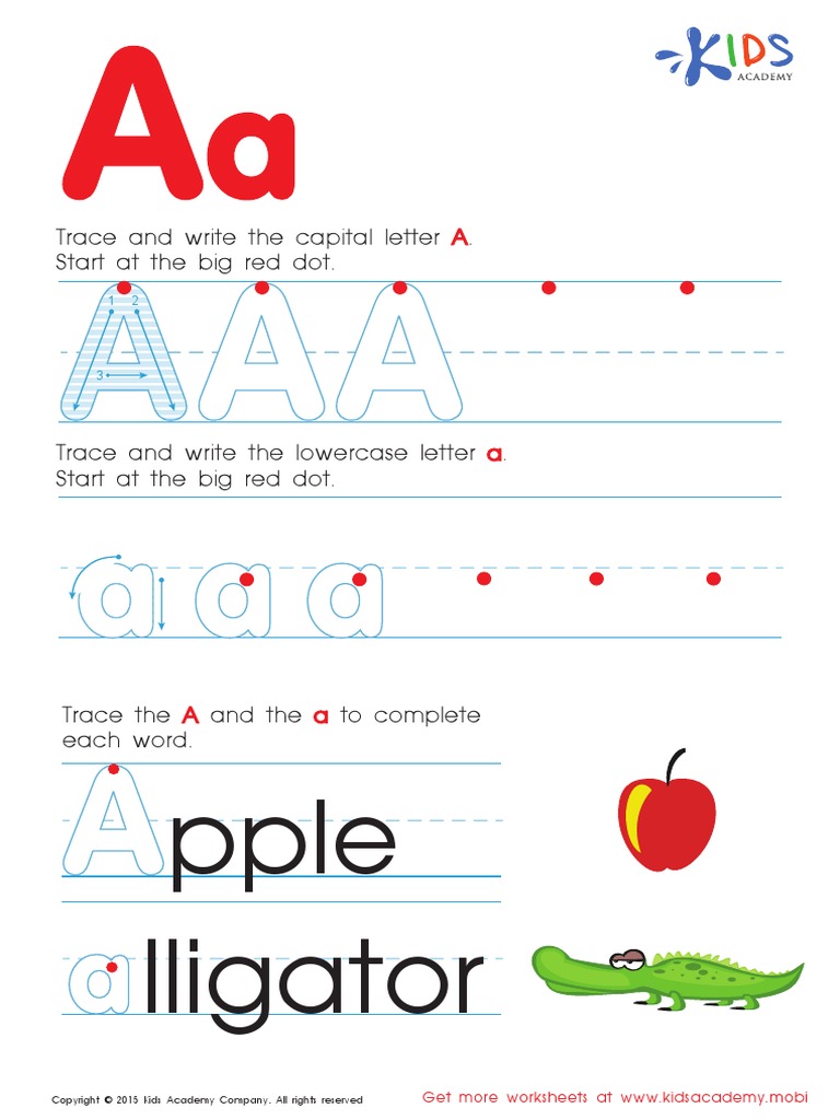 Free Alphabet Worksheets For Kids A-Z | PDF | Letter Case | All Rights ...