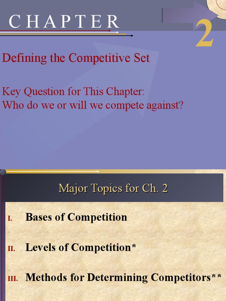 Defining The Competitive Set: Key Question For This Chapter: Who Do We ...