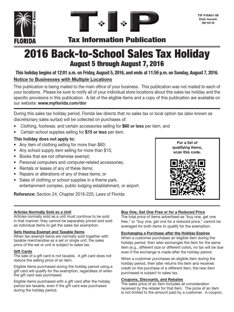 Tax Free Weekend Info | PDF | Sales Taxes In The United States ...
