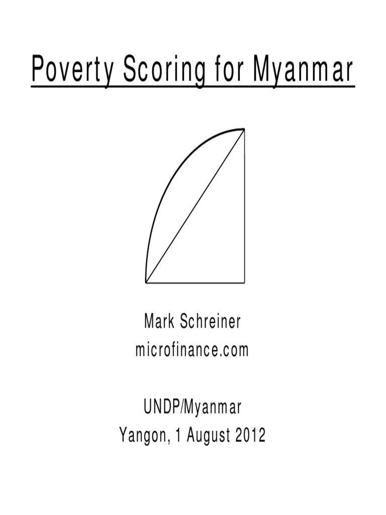 Presentation Poverty Scoring For Myanmar | PDF | Poverty | Poverty ...