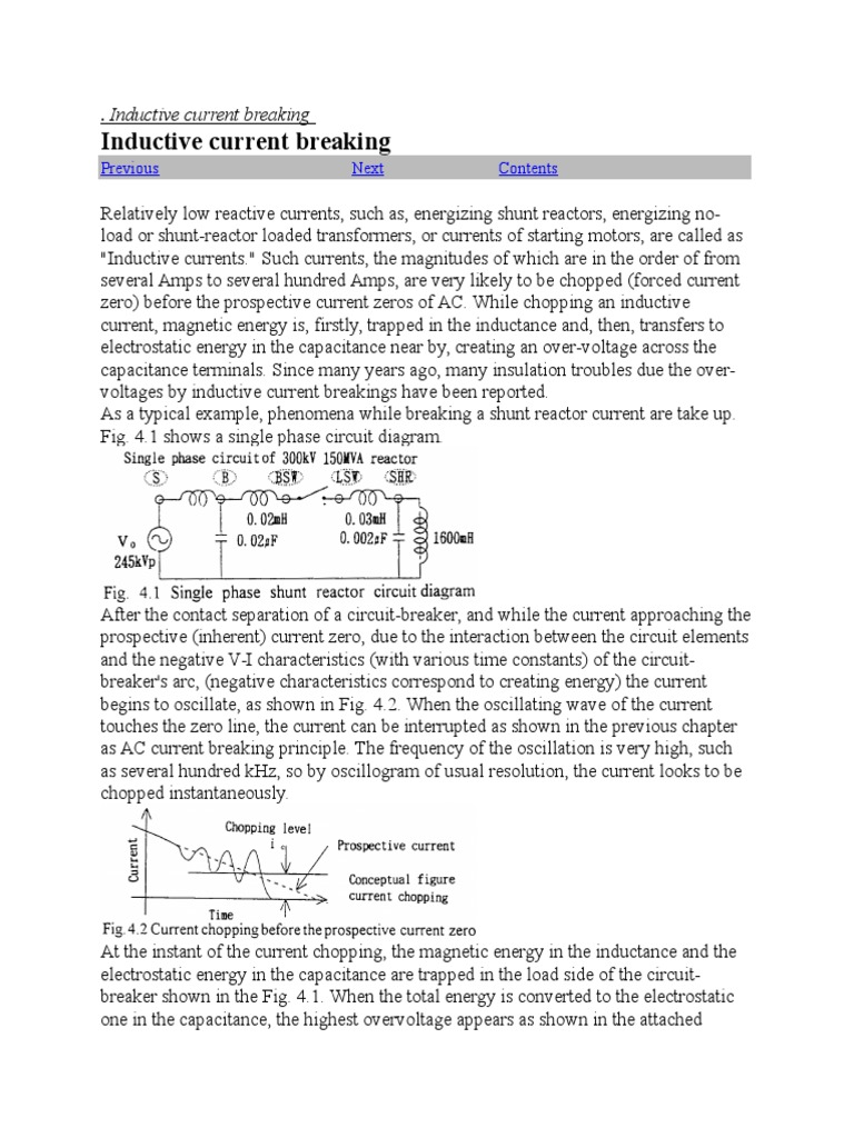 Inductive Current Breaking | PDF | Capacitor | Inductance