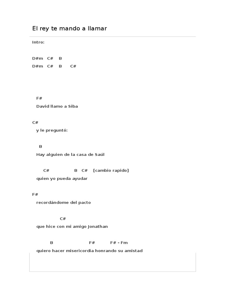 El Rey Te Mando A Llamar | PDF