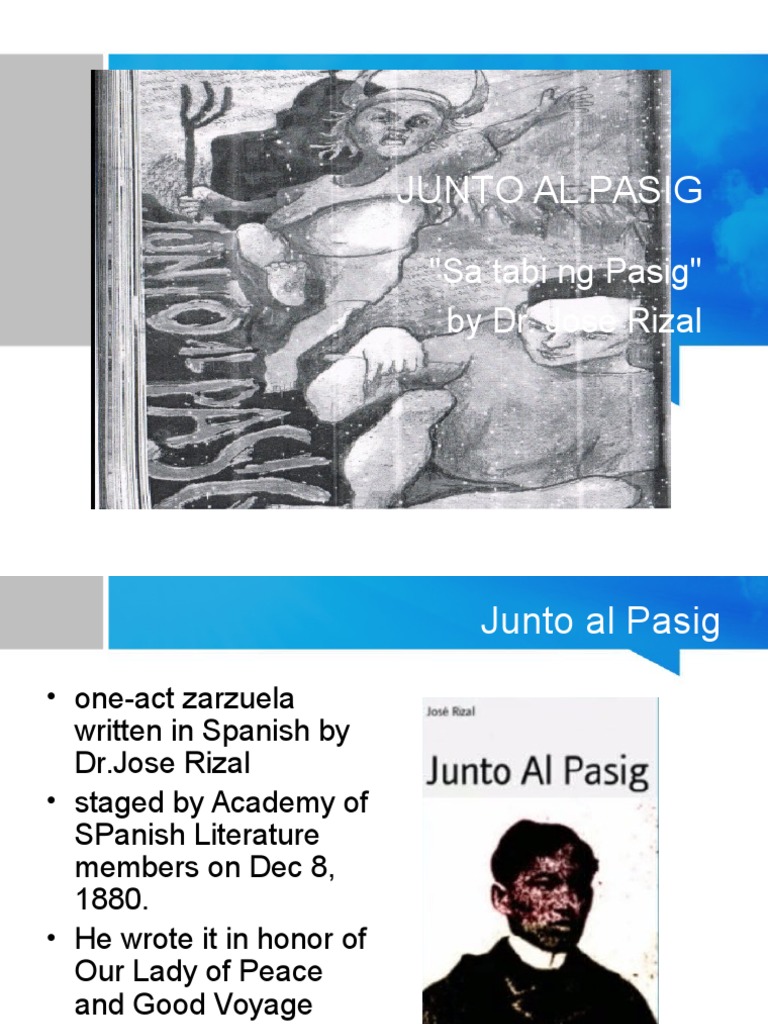 Junto Al Pasig: "Sa Tabi NG Pasig" by Dr. Jose Rizal | PDF