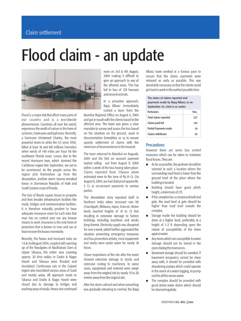 Flood Claim PDF | PDF | Tropical Cyclones | Flood