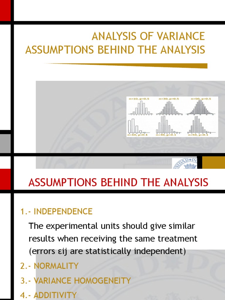 Analysis of Variance Assumptions Behind The Analysis | PDF | Errors And ...