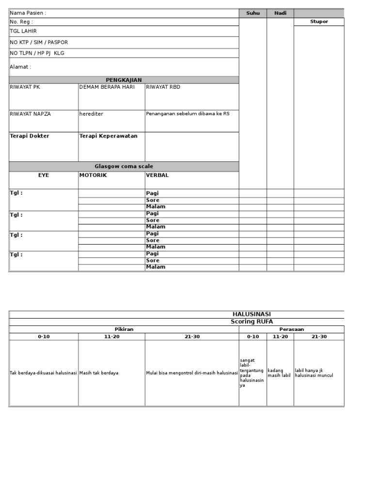 Format Skoring RUFA | PDF